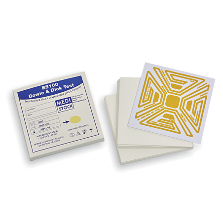 BOWIE AND DICK test pack, for checking autoclave performance, Podiatech