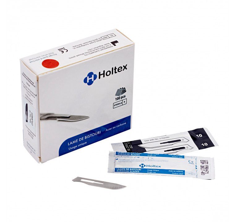 100 HOLTEX SCALPEL BLADES: treatment consumables – www.e-podiatech.com