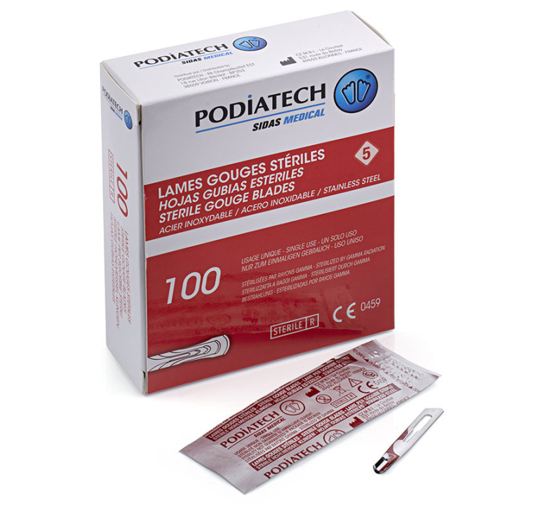 100 STERILE GOUGE BLADES: healthcare consumables - www.e-podiatech.com